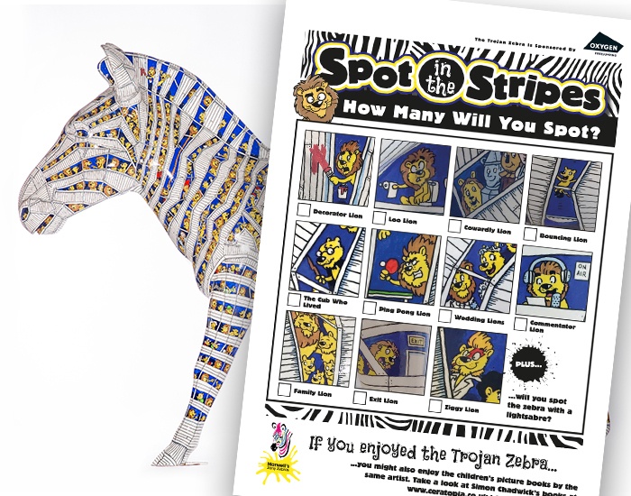 Marwell's Zany Zebras: Trojan Zebra Fun Sheet