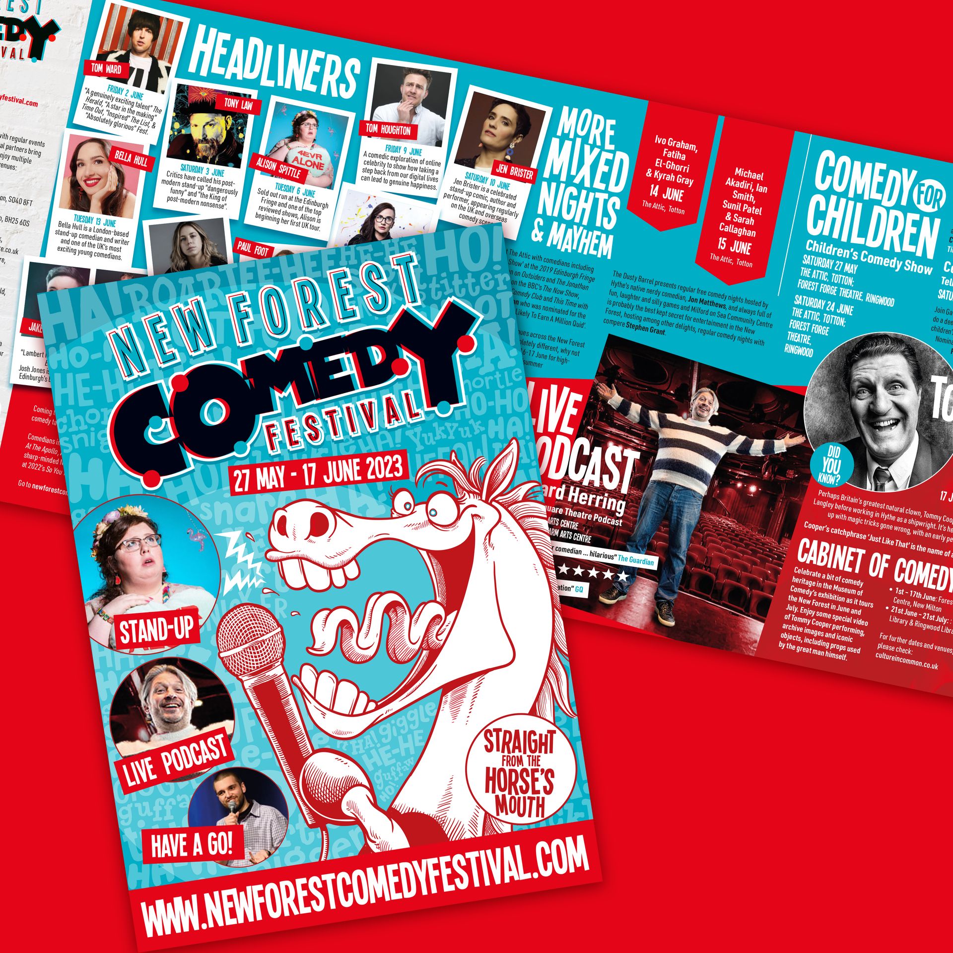 New Forest Comedy Festival Leaflet Design