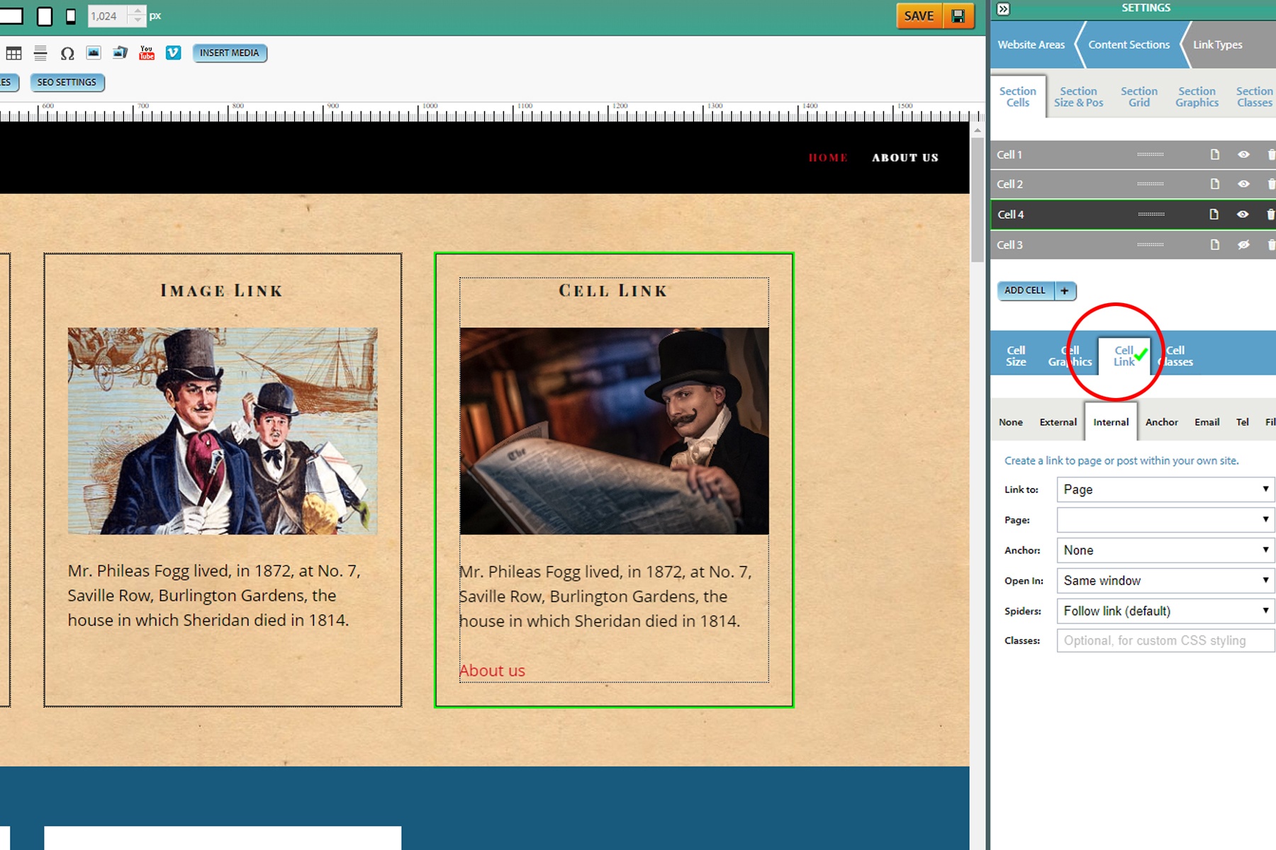 Creating A Cell Link