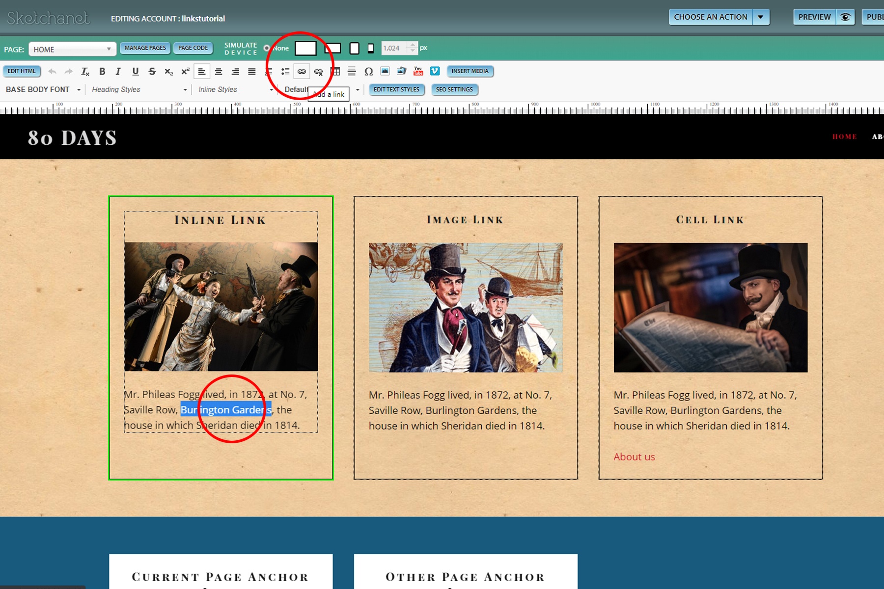 Create Text Links