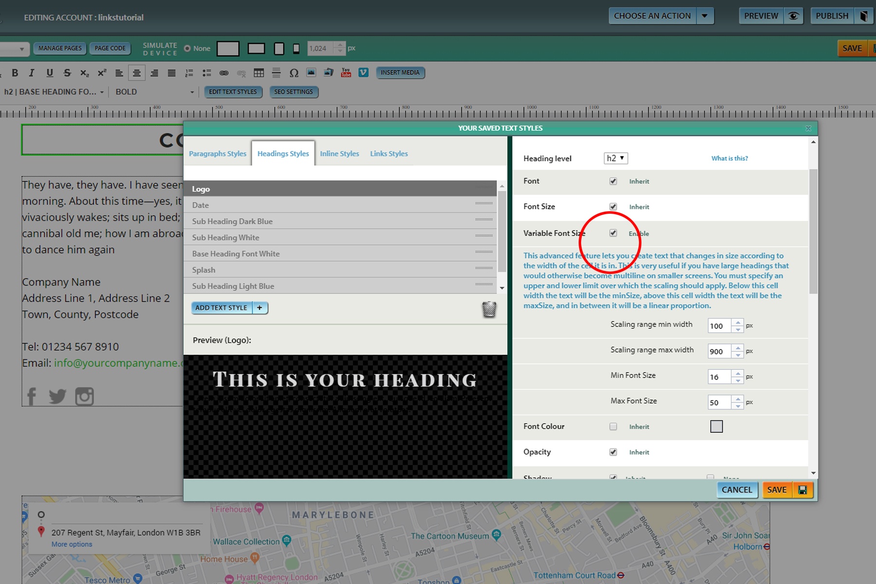 Responsive Or Variable Sized Text